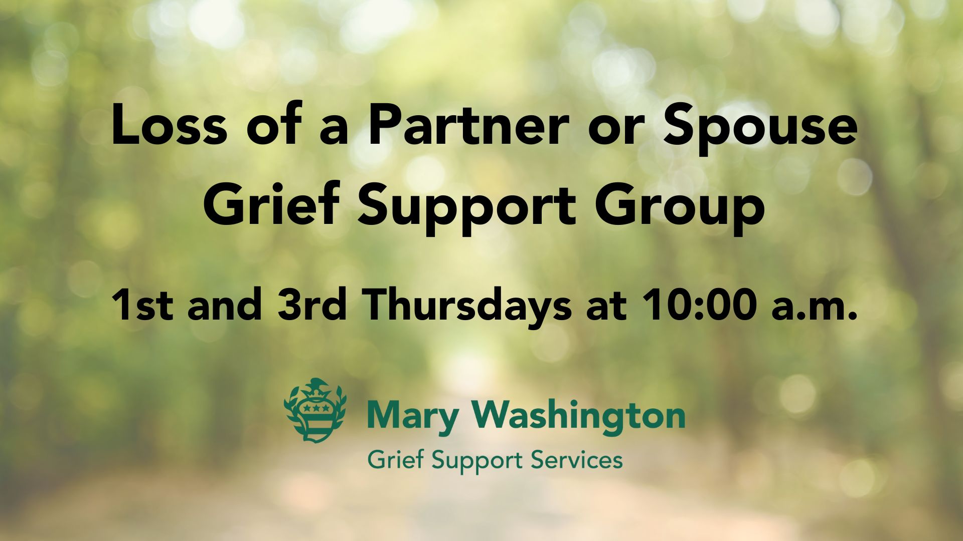Loss of Spouse or Partner Grief Support Group